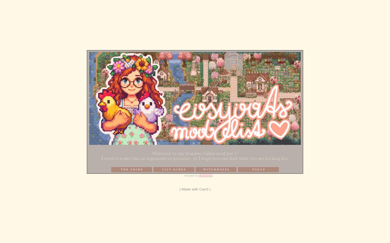 Cosyoats SDV Mod-list